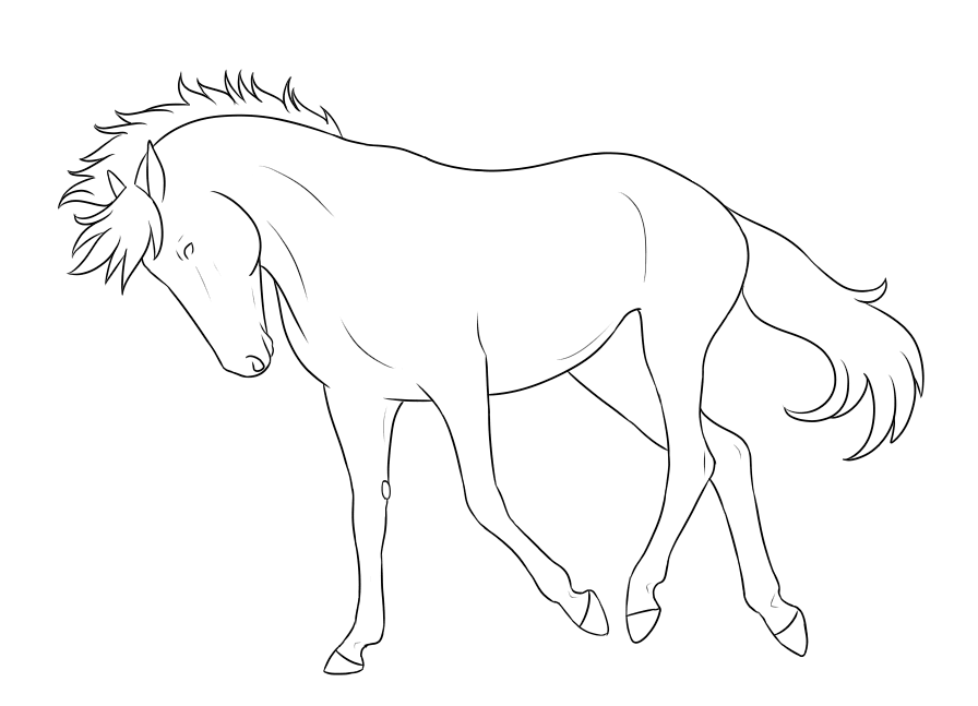 Mustang Lineart F2U by Eleanor-T on DeviantArt