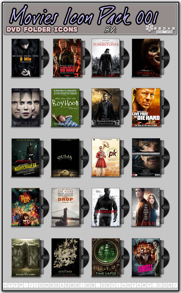 Movies DVD Folder Icons Pack 001 by Omegas82128 on DeviantArt