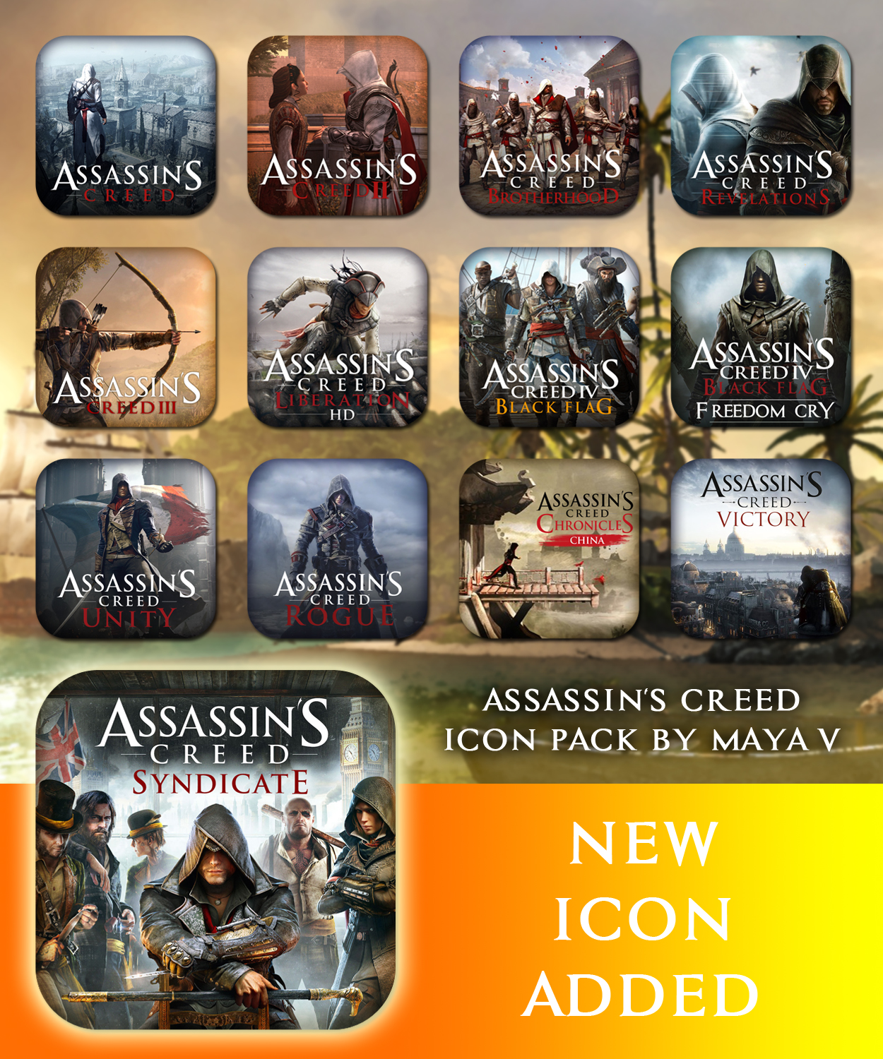 Assassin's Creed Icon Pack by maya-v on DeviantArt