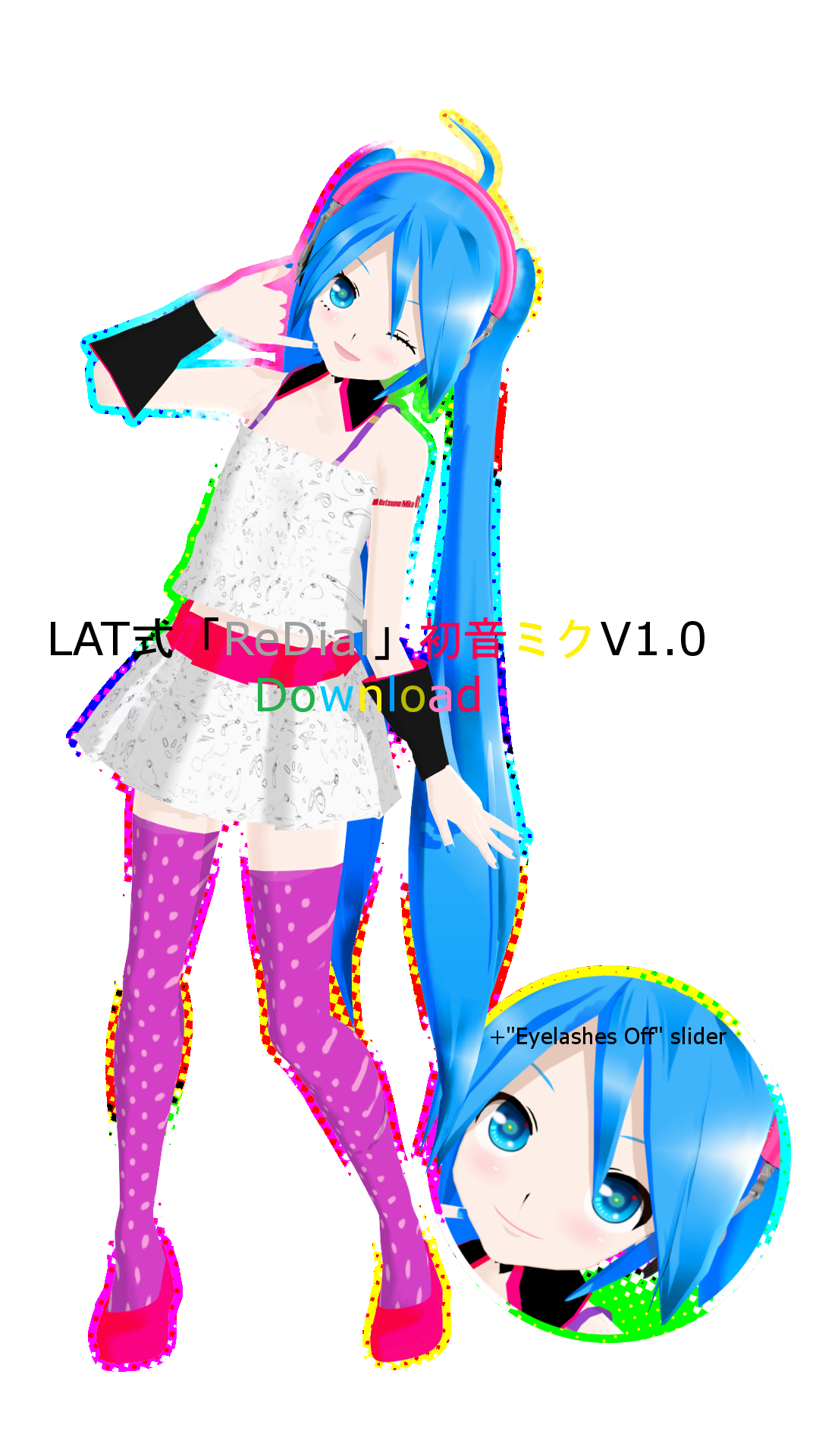 .:Model DL:. LAT Re : Dial Miku UPDATE! by MMDAnimatio357 on DeviantArt