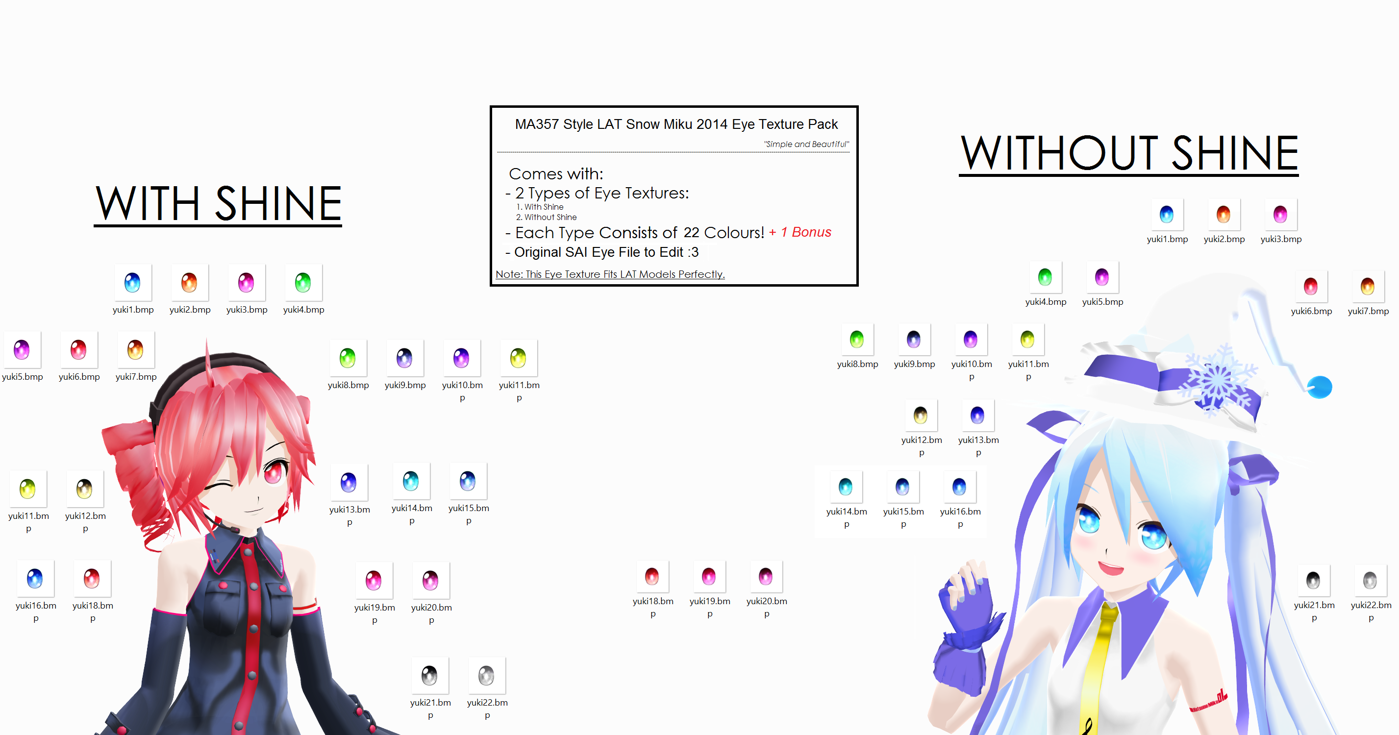 .:Texture DL:. LAT Snow Miku 2014 Eye Texture by MMDAnimatio357 on ...