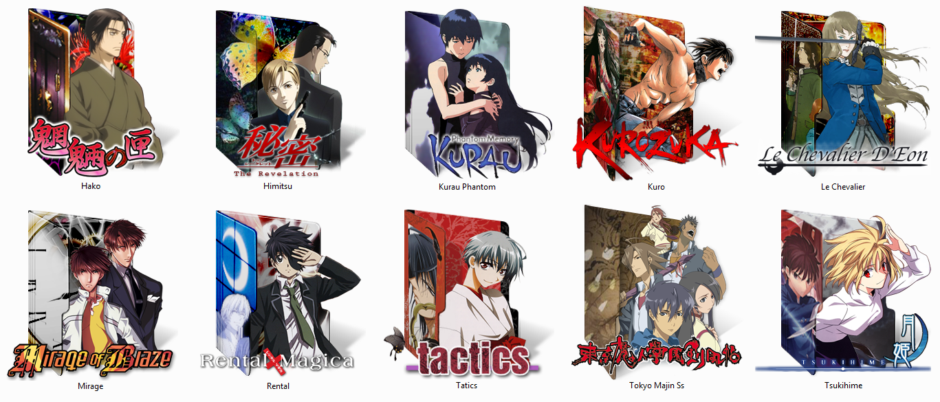 Anime Folder Icon Pack IV by cersseilanner on DeviantArt
