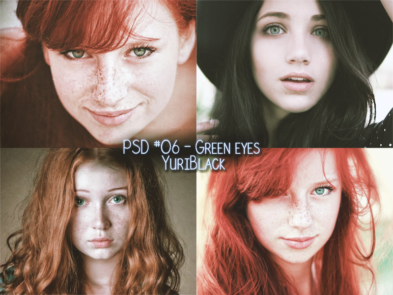 PSD #6 Green Eyes by YuriBlack on DeviantArt