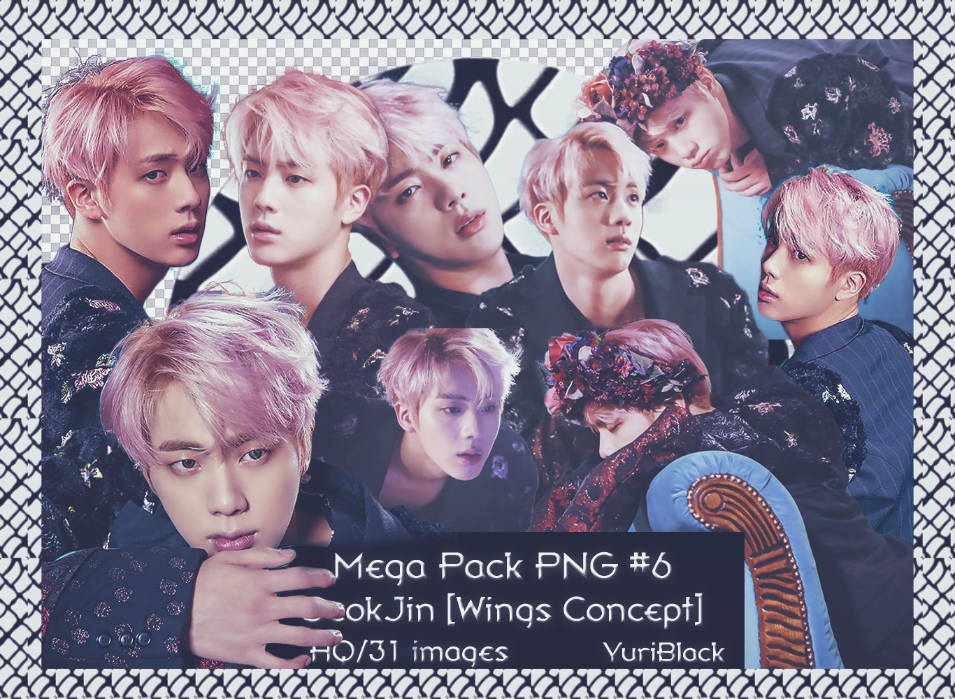 Mega Pack PNG #6 - Jin of BTS [Wings Concept] by YuriBlack on DeviantArt