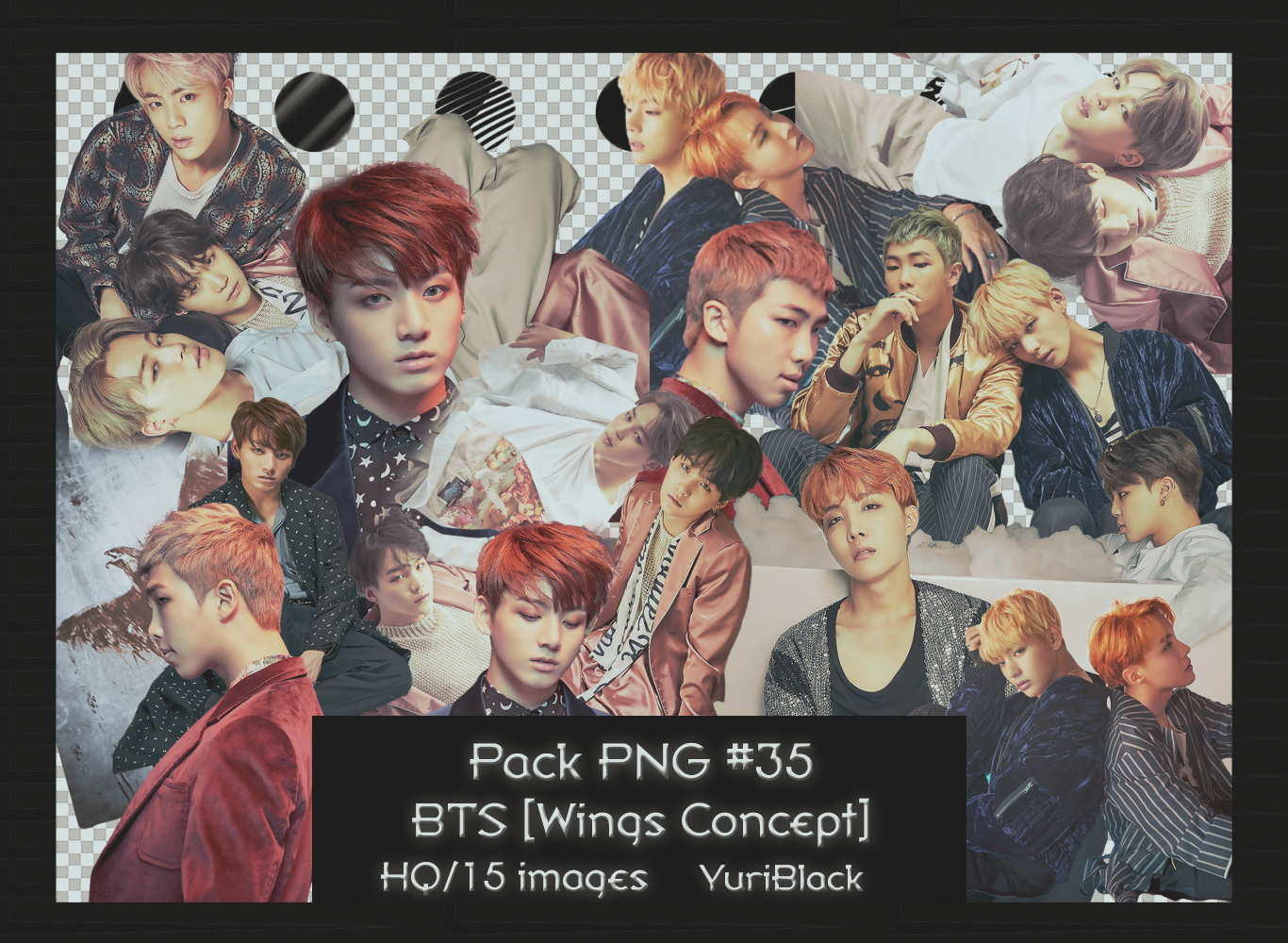 Pack PNG #35 - BTS [Wings Concept] |01| by YuriBlack on DeviantArt