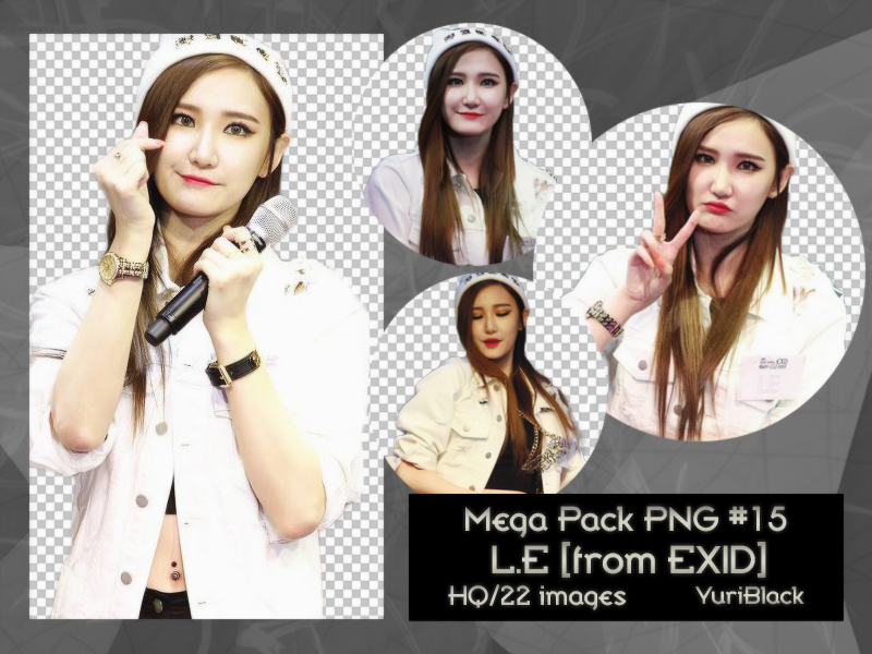 Mega Pack PNG #15 - L.E [from EXID] by YuriBlack on DeviantArt
