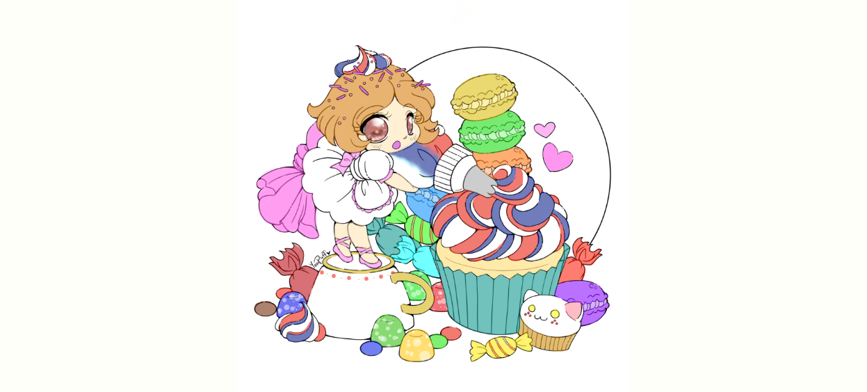 Yampuff Cupcake Girl by AntoniaArtwork on DeviantArt