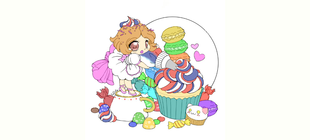 Yampuff Cupcake Girl by AntoniaArtwork on DeviantArt