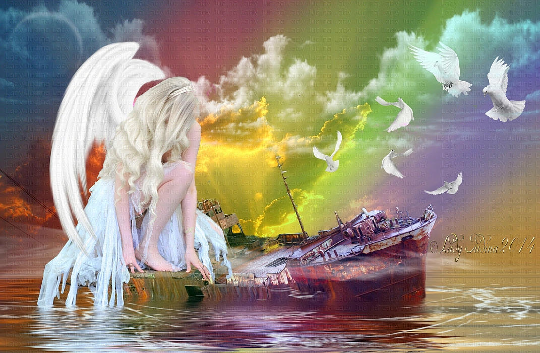 Angel of the Rainbow-A szivarvany angyala by ladyjudina on DeviantArt