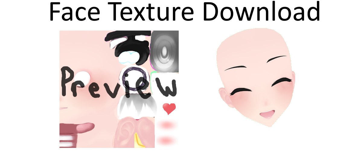 MMD Face Texture +DL by PotatoElla1 on DeviantArt