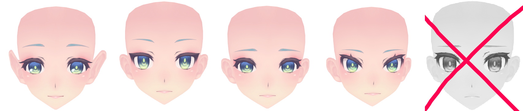 MMD Face edit pack! by PotatoElla1 on DeviantArt