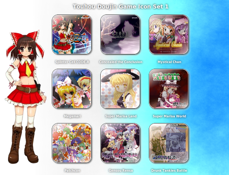 Touhou Doujin Game Icon Set 1 by requiem18th on DeviantArt