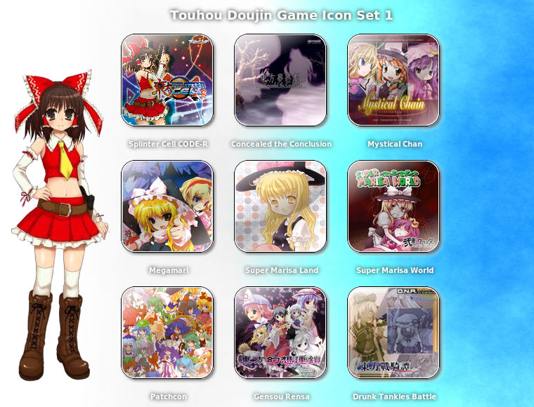 Touhou Doujin Game Icon Set 1 by requiem18th on DeviantArt