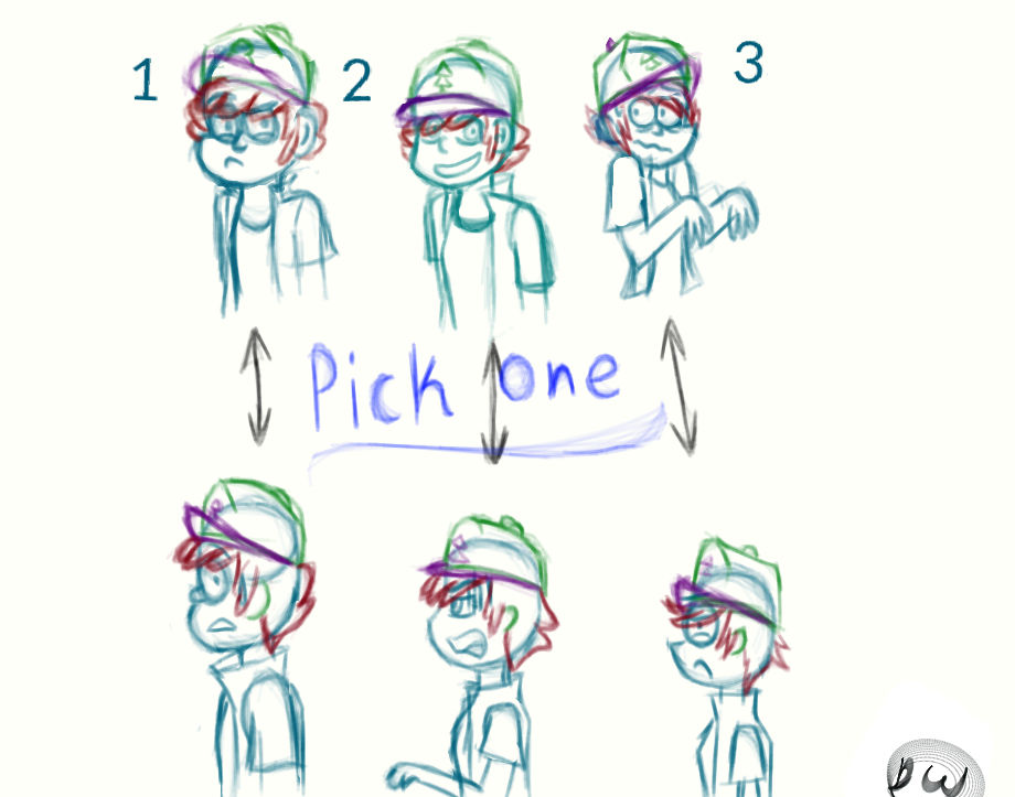 Dipper drawing styles by TheawesomefanofDW on DeviantArt