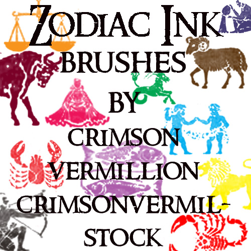 Zodiac Ink Symbols by crimsonvermil-stock on DeviantArt