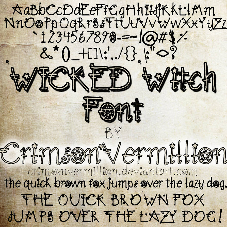 WICKED Witch Font by crimsonvermil-stock on DeviantArt