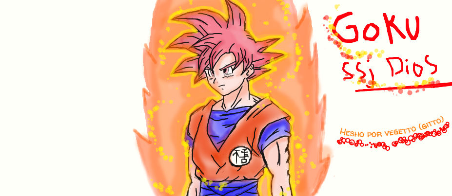 Goku ssj god by elelelalalu on DeviantArt