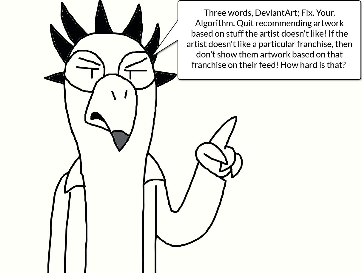 Steward rants about the 'algorithm'. by JustinandDennis on DeviantArt