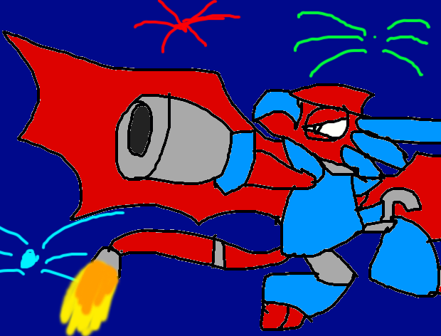 Happy New Year: Drazor shooting fireworks by DarkTidalWave on DeviantArt