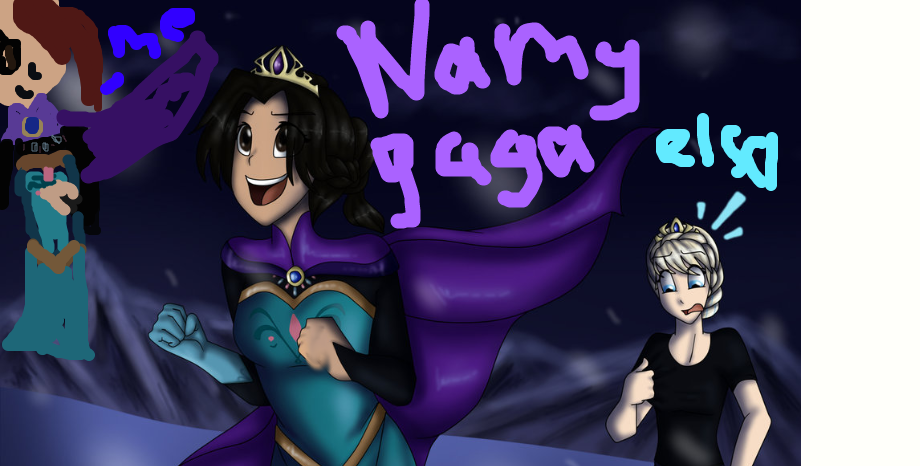 me namy gaga and elsa by ravenbbanddarkness on DeviantArt