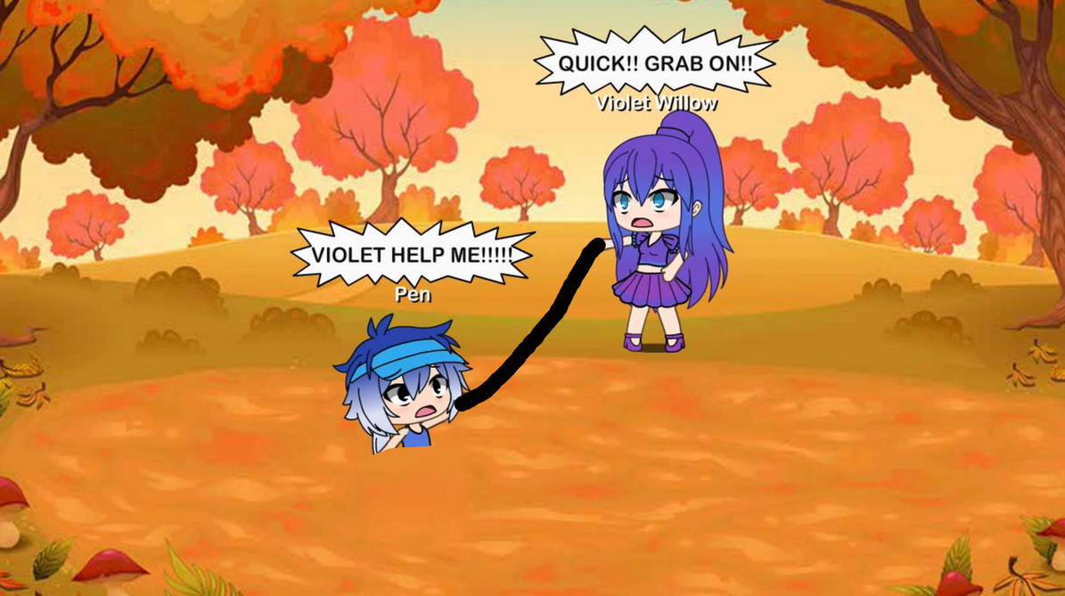 Violet Trying To Save Pen From Quicksand by princessugarpie101 on DeviantArt