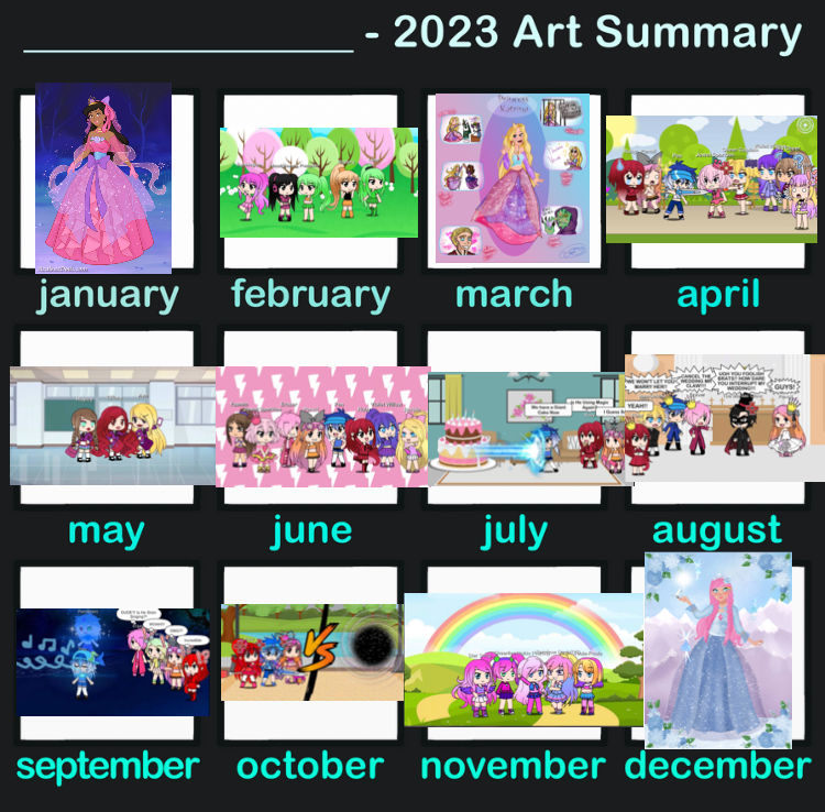 My Art Summary of 2023 by princessugarpie101 on DeviantArt