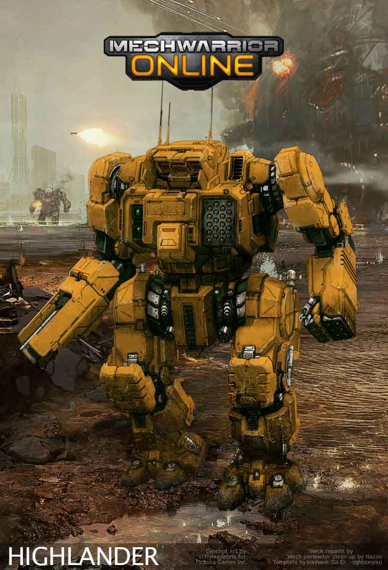 Highlander 'Mech Repaint Template by sightsonyou on DeviantArt