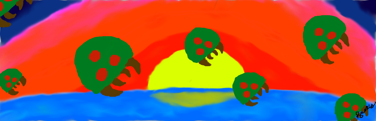 Metroids In The Sunset by Metroid-Pokemon-Fan on DeviantArt