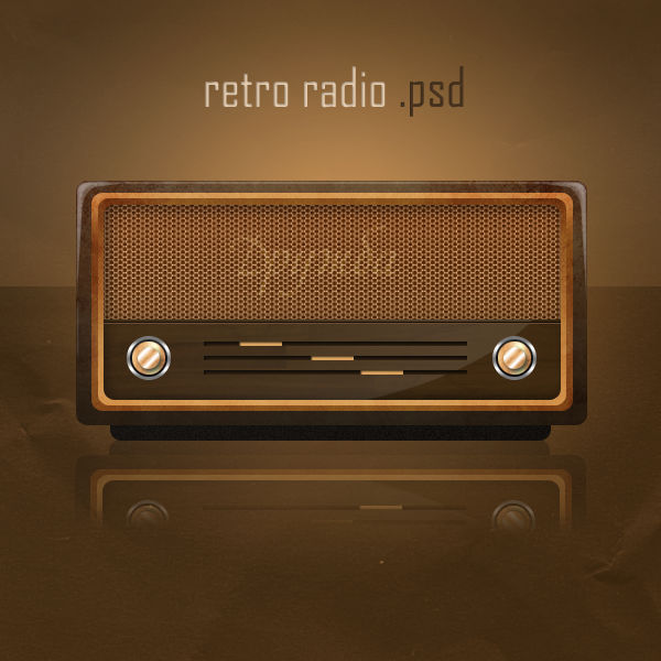 Retro radio psd by alexanderkx on DeviantArt