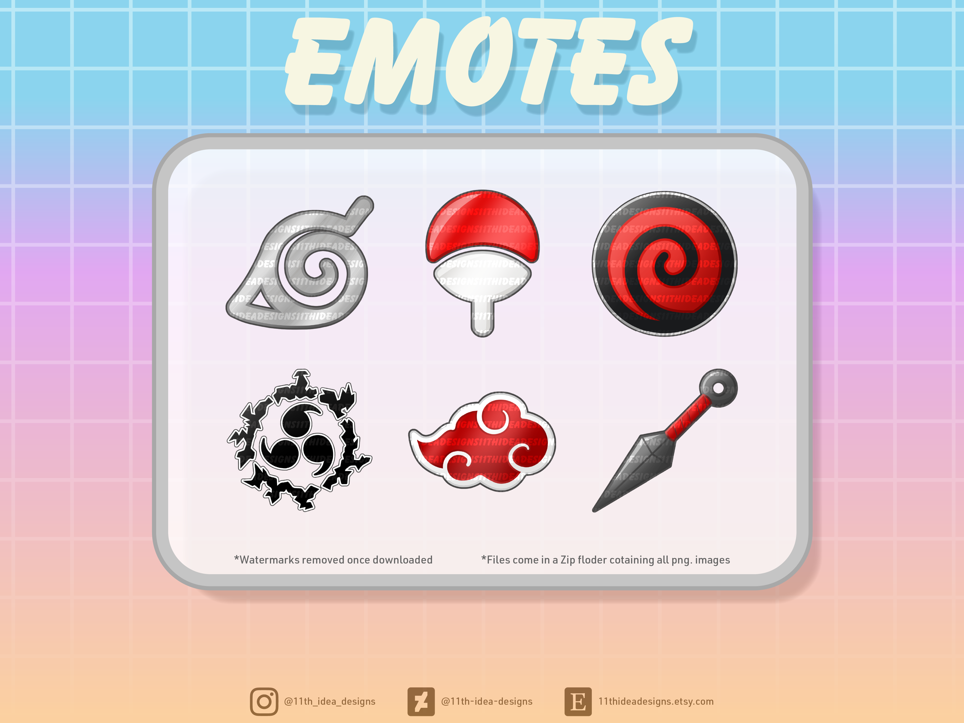 Naruto Logo Emote Bundle (Twitch/Discord) by 11th-Idea-Designs on ...