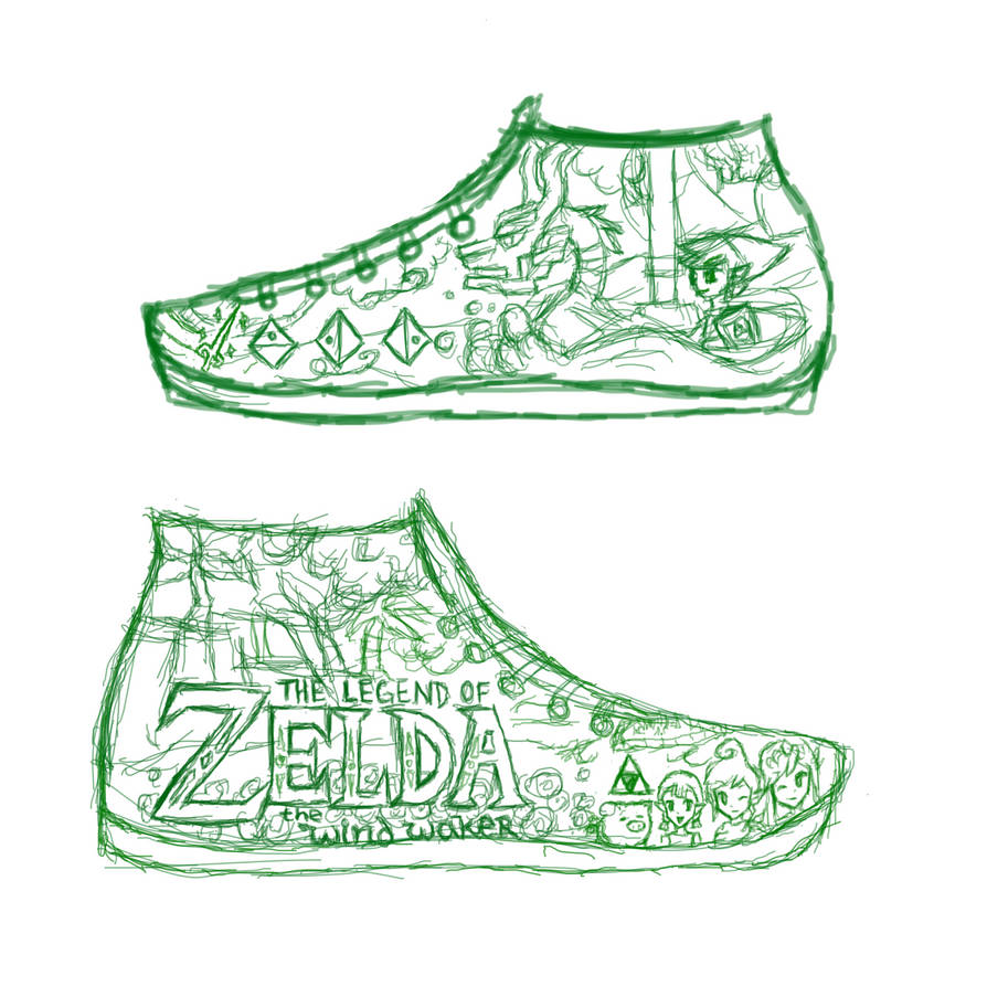 Wind Waker Shoes Sketch :) by sapphirezelda0820 on DeviantArt