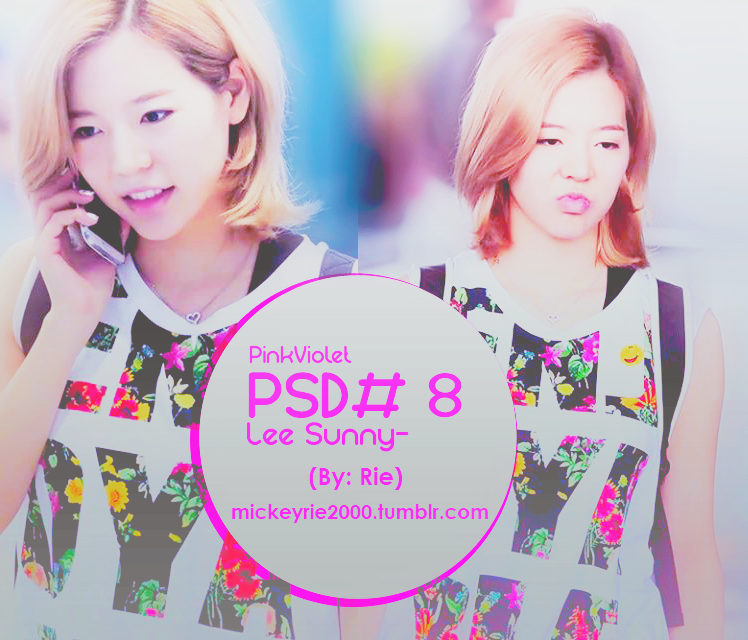 PSD#8_Sunny_SNSD_PinkViolet_by_mickeyrie2000 by mickeyrie2000 on DeviantArt