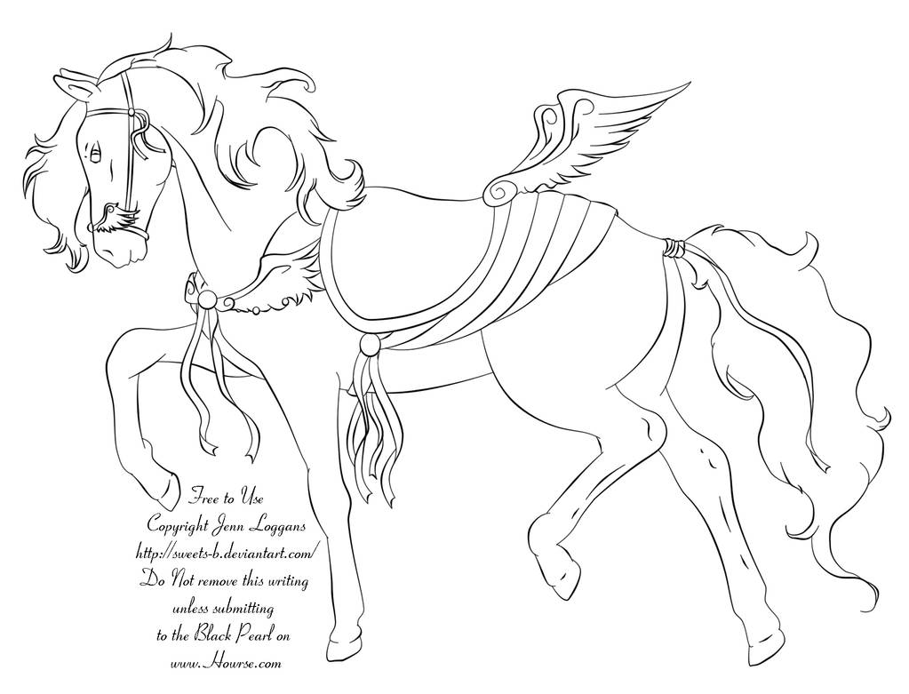 Pegasus Carousel Lineart by Sweets-B on DeviantArt