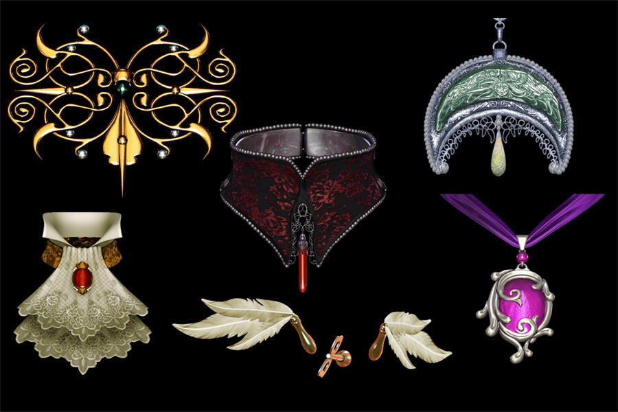 3d accessories stock pack by DemoncherryStock on DeviantArt