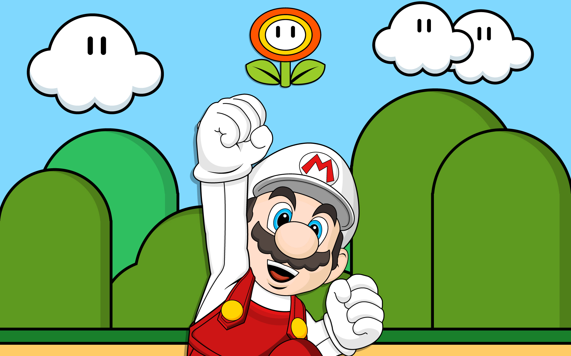 Fire Mario Wallpaper by Namelessv1 on DeviantArt