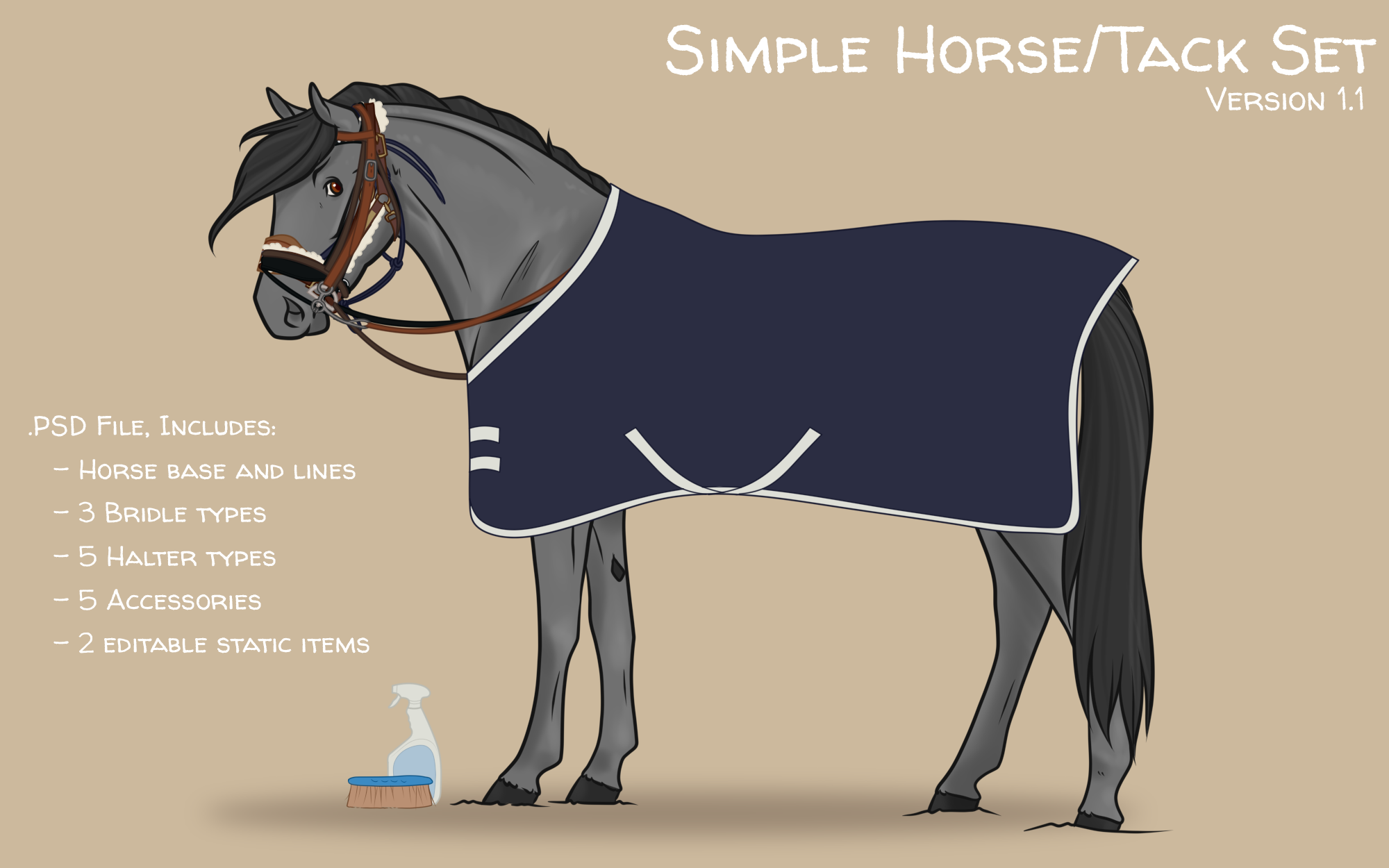 [P2U] Simple Horse/Tack Base Set by OfNaturalDesign on DeviantArt