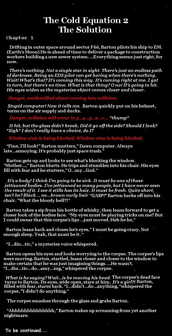 The Cold Equation 2 by Animist on DeviantArt