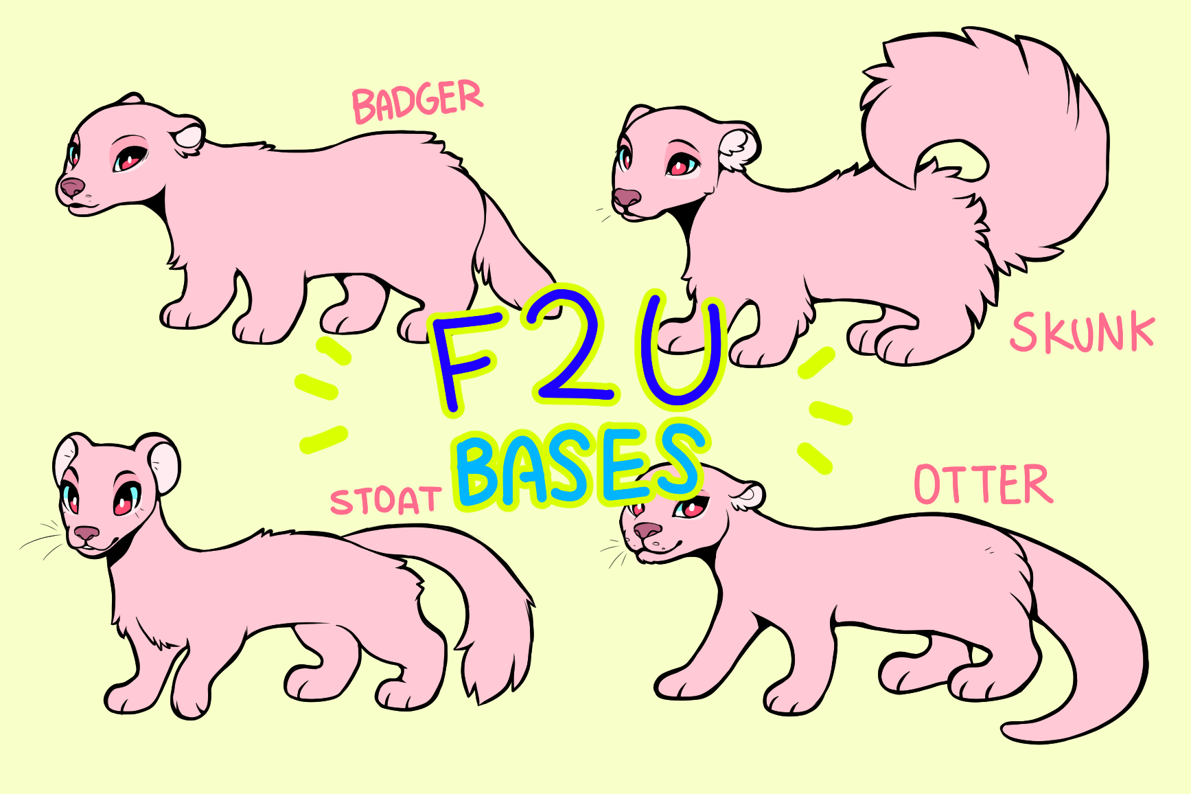 Mustelid Lineart Pack [FREE] by Arkay9 on DeviantArt