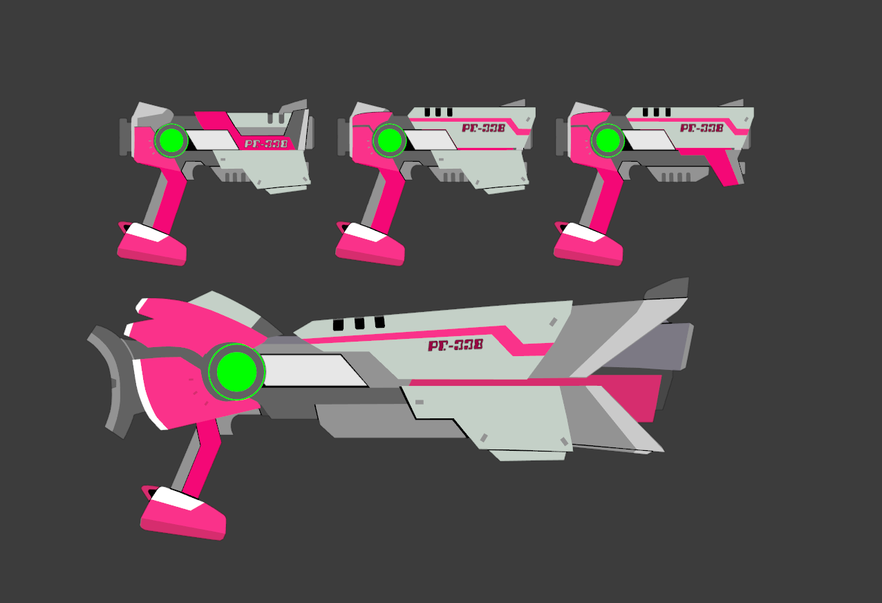 Hi-Fi Rush - Peppermint's Blasters Models by Joshu76 on DeviantArt