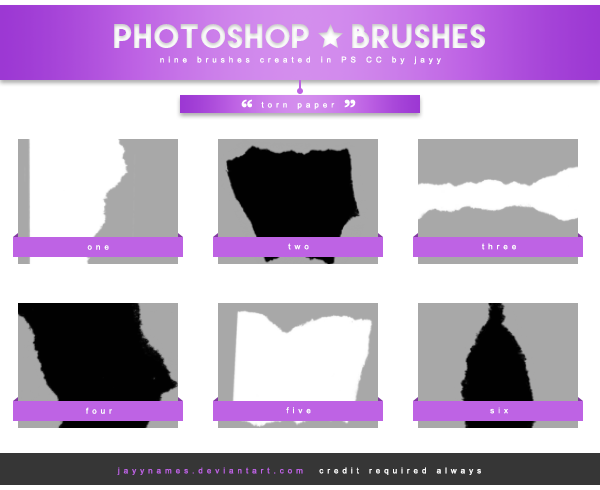060316* // Torn Paper Brushes by jayynames on DeviantArt