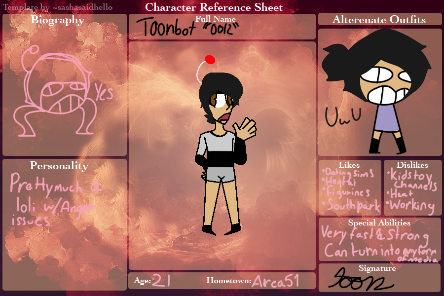 Toonbot ref. by Blu3milkmaidien on DeviantArt