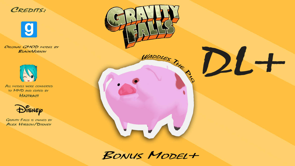 [MMD] Waddles The Pig DL+ (Bonus Model+) by HazMMD on DeviantArt