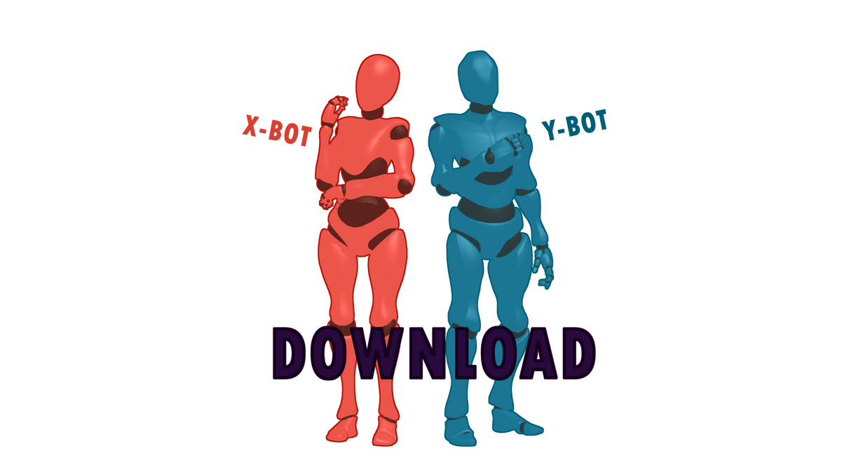 [MMD|Re-Do] X-Bot and Y-Bot DL+ by HazyGem on DeviantArt