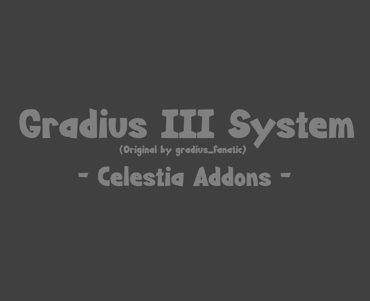 Gradius III System by NabilWolf17 on DeviantArt