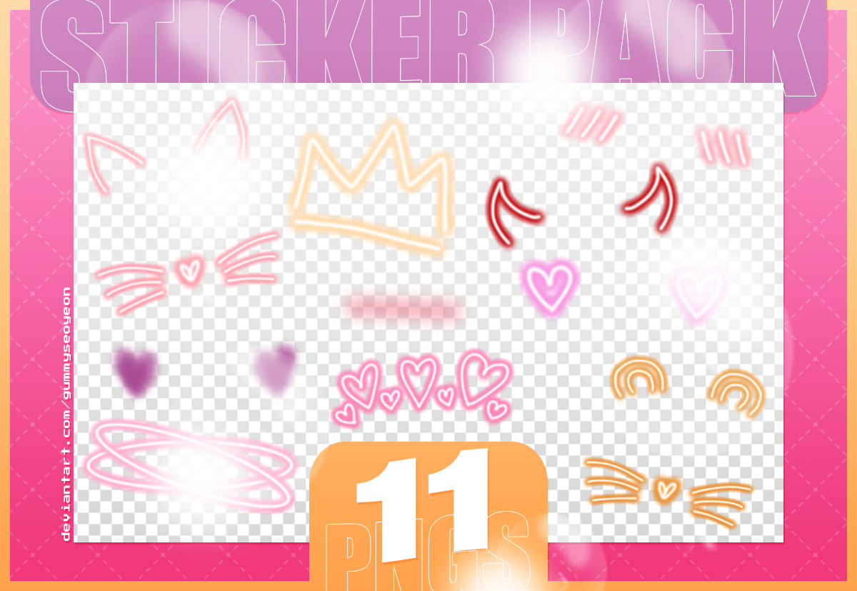 GLOW FACE FILTERS STICKER PACK by gummyseoyeon on DeviantArt