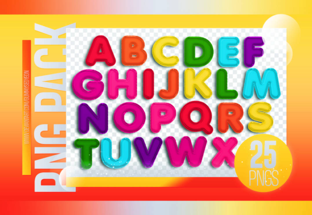 FOIL BALLOON LETTERS PNG PACK by gummyseoyeon on DeviantArt