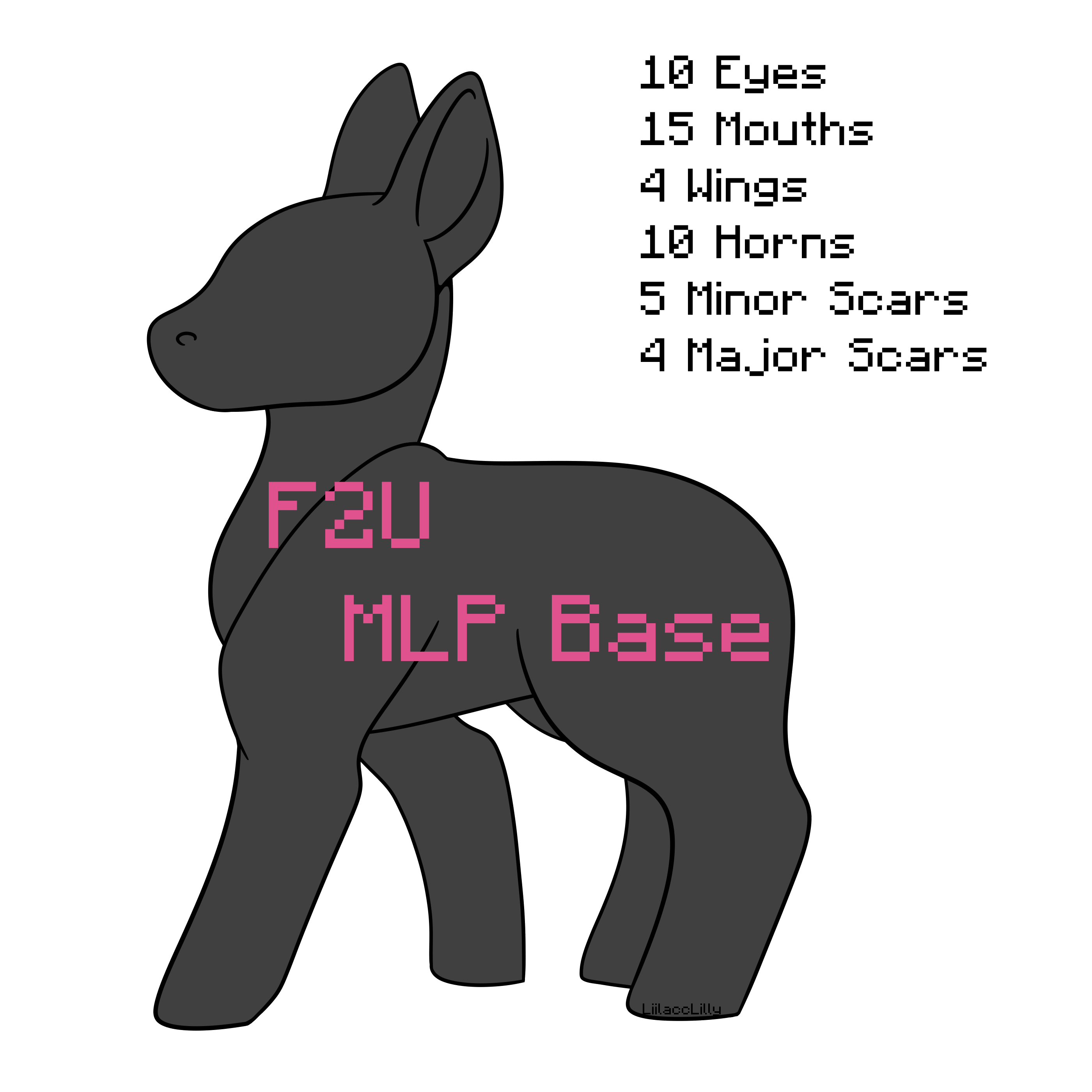 MLP F2U Base by LiilaccLilly by OliveWingedFox on DeviantArt