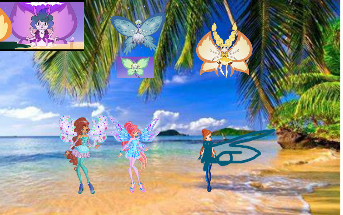 winx an butterfies on the beach by zenithfan on DeviantArt