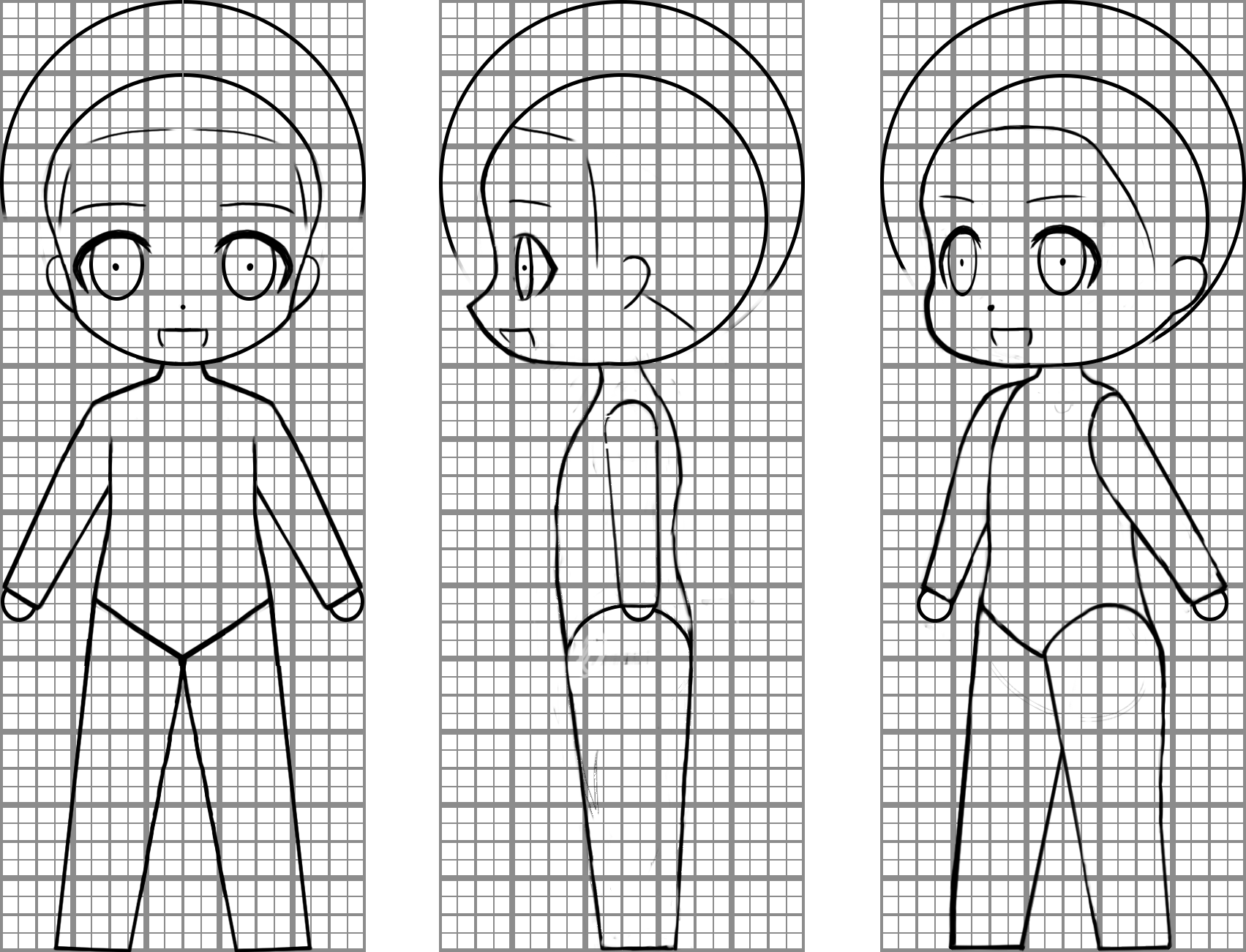 Chibi Model Sheet Draft 01 by digiraiter on DeviantArt