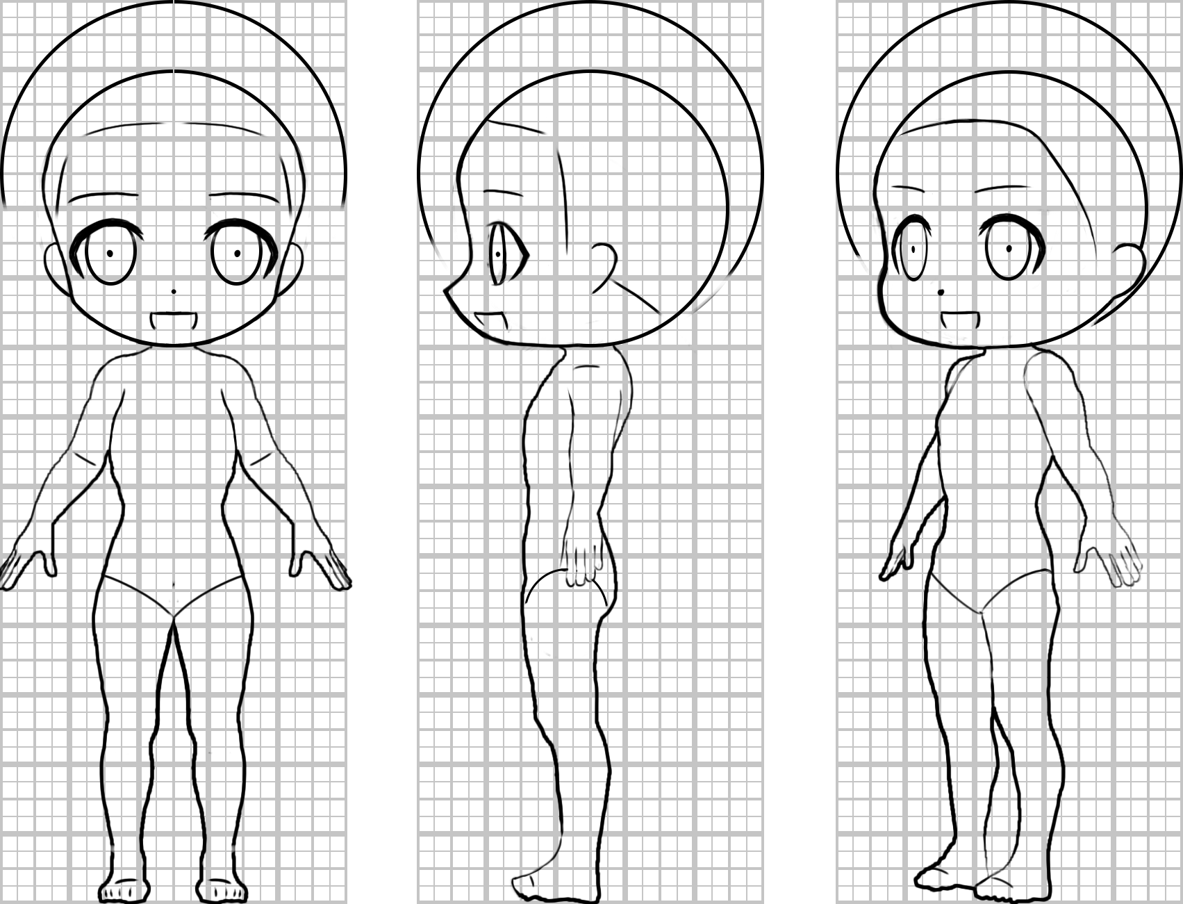 Chibi Model Sheet Draft 02 (Male) by digiraiter on DeviantArt